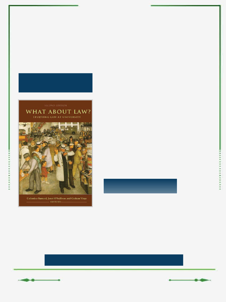What About Law Studying Law at University 2nd Edition Catherine Barnard ...
