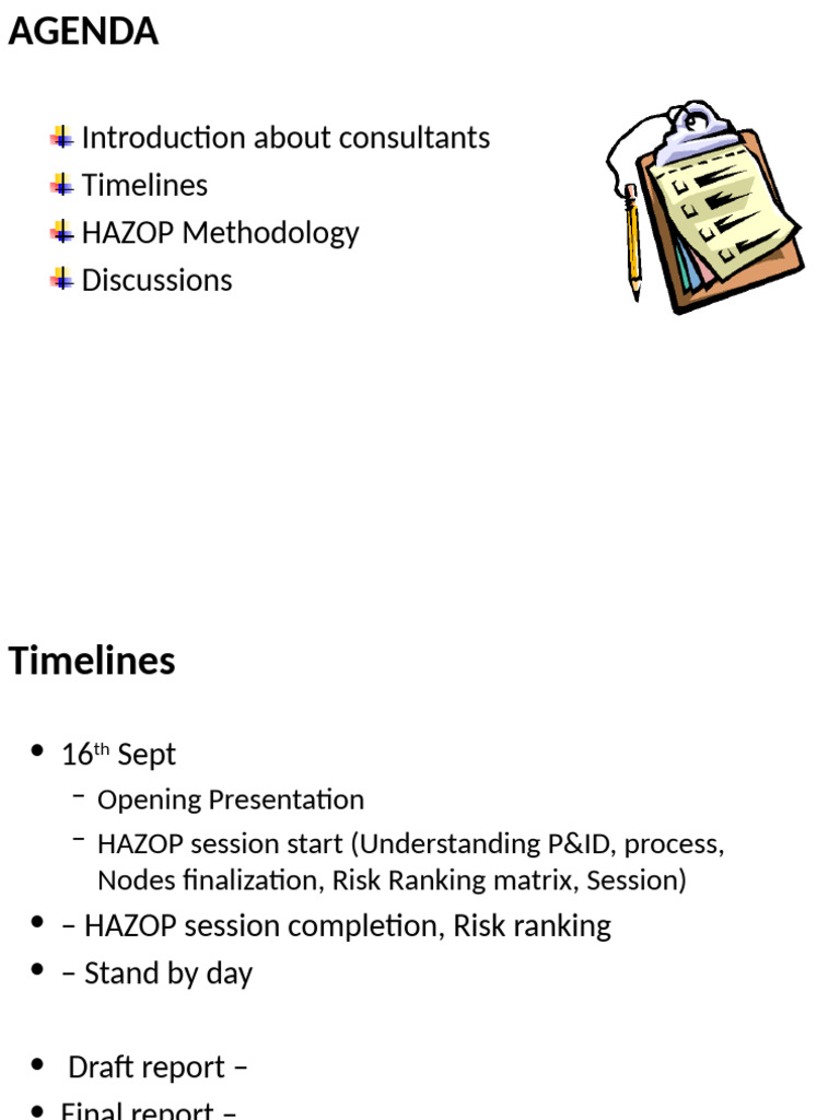 HAZOP Methodology and Agenda Overview | PDF | Risk | Safety