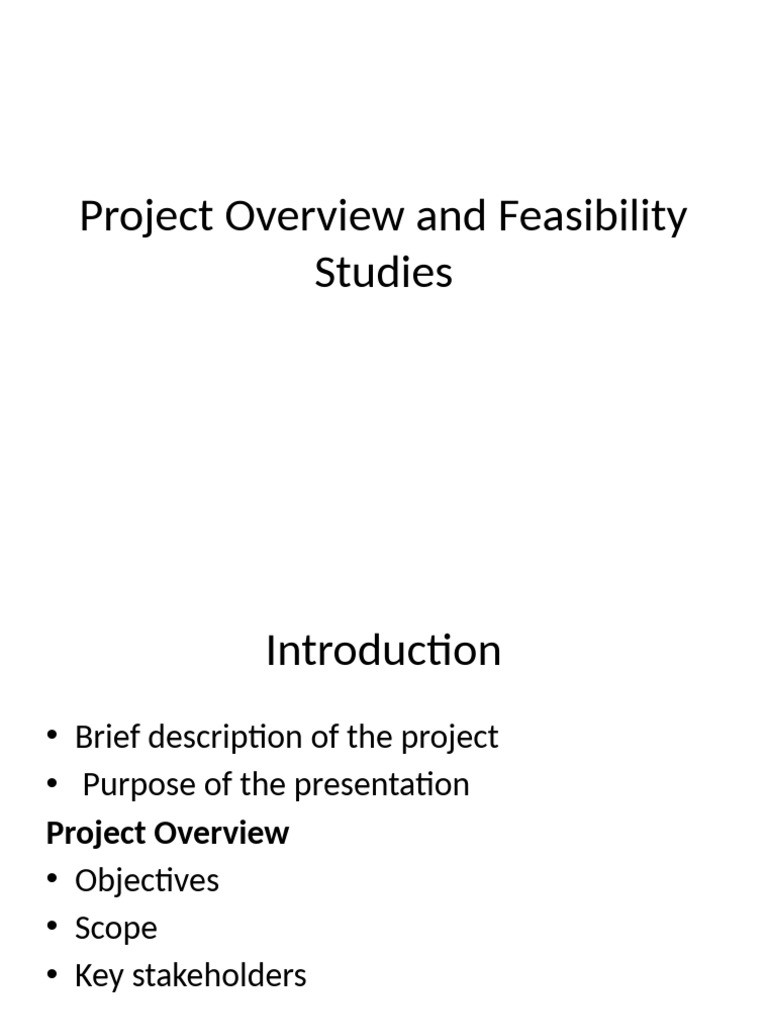 Project Feasibility and Cost Analysis Guide | PDF | Feasibility Study ...