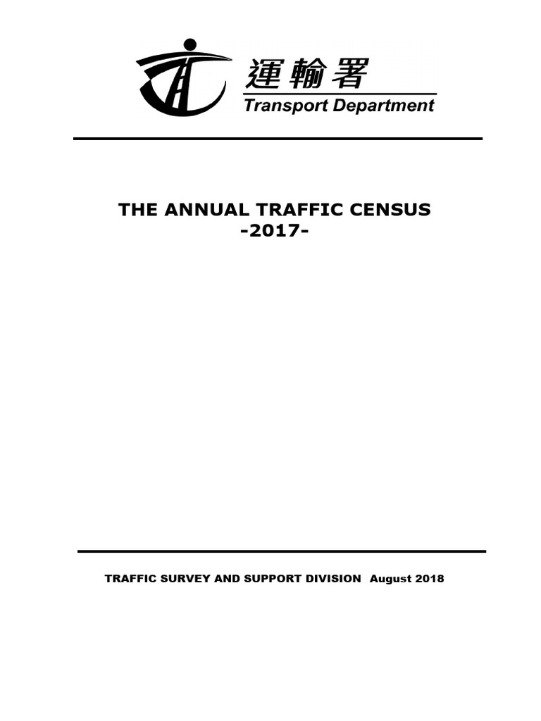 Annual Traffic Census 2017 | PDF | Public Transport | Transport