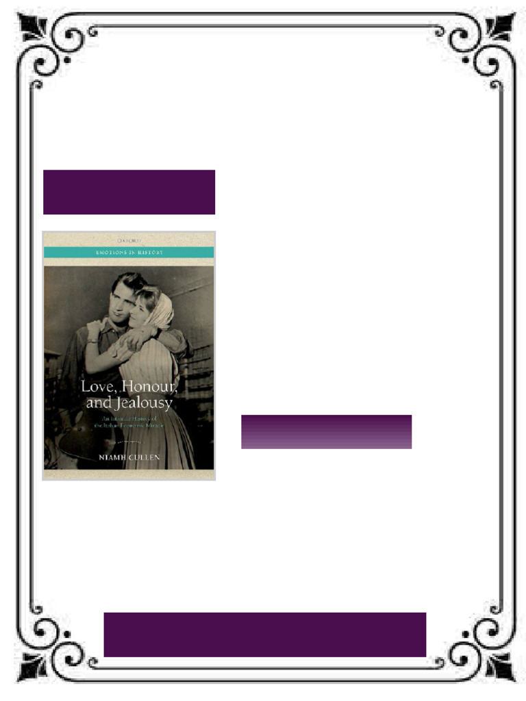 Love, Honour, and Jealousy: An Intimate History of the Italian Economic ...