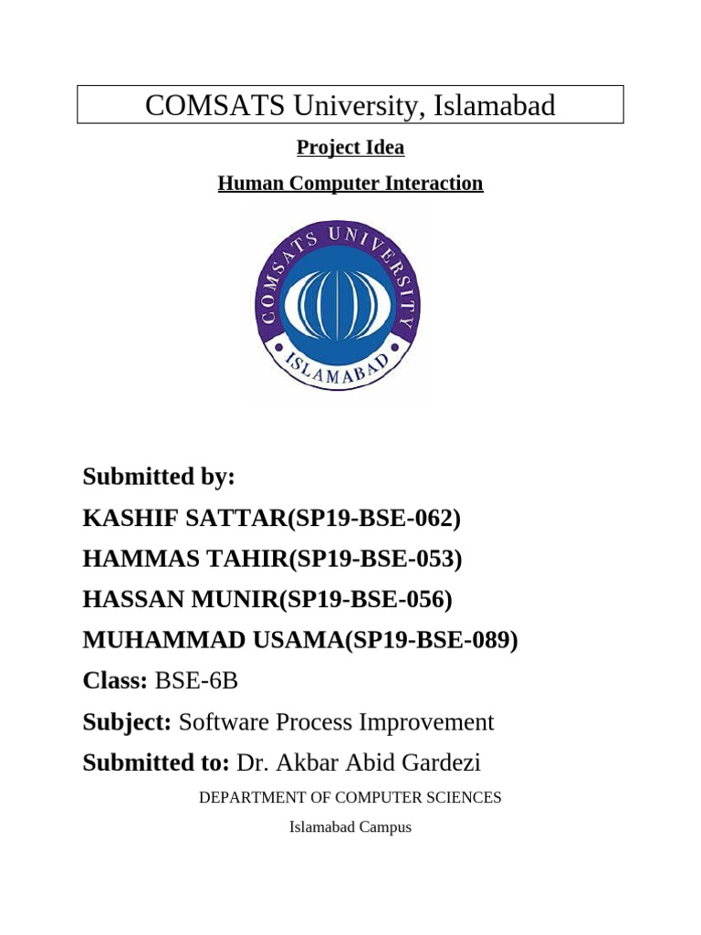 Project Idea (HCI) | PDF