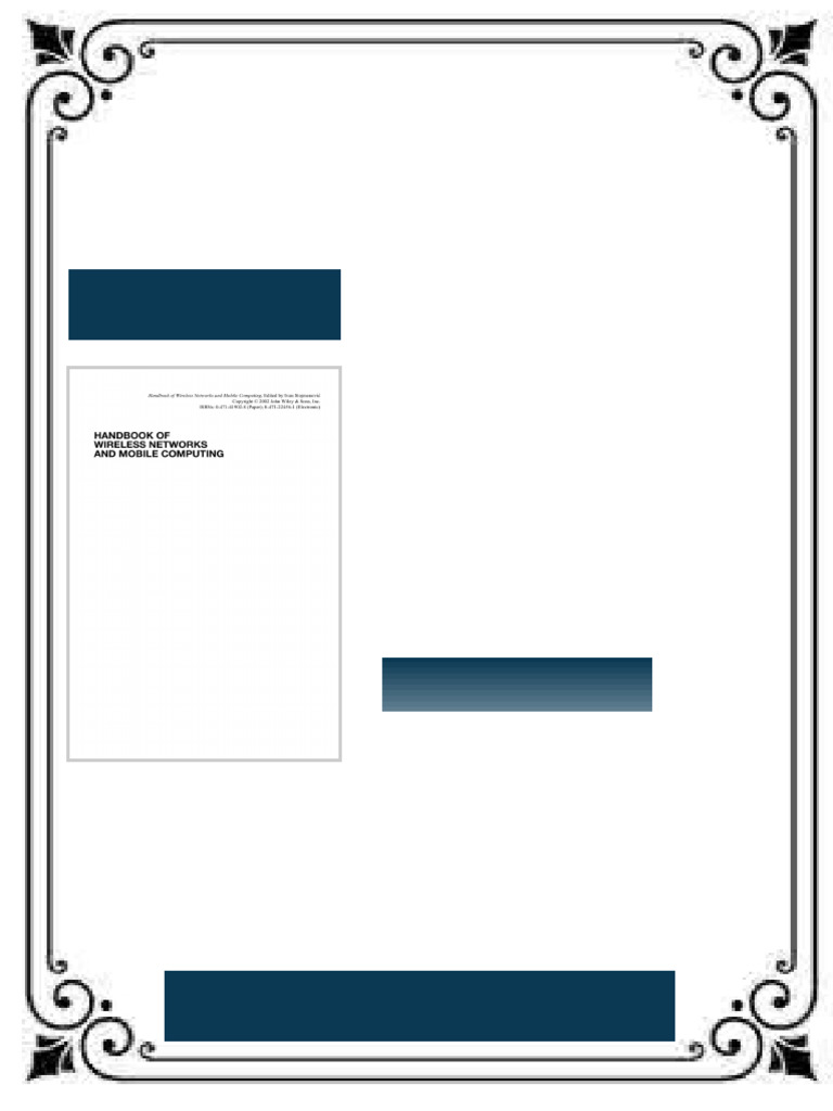HANDBOOK OF WIRELESS NETWORKS AND MOBILE COMPUTING 1st Edition Ivan Stojmenovic ebook ultra ...