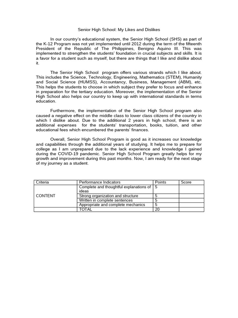 Senior High School | PDF