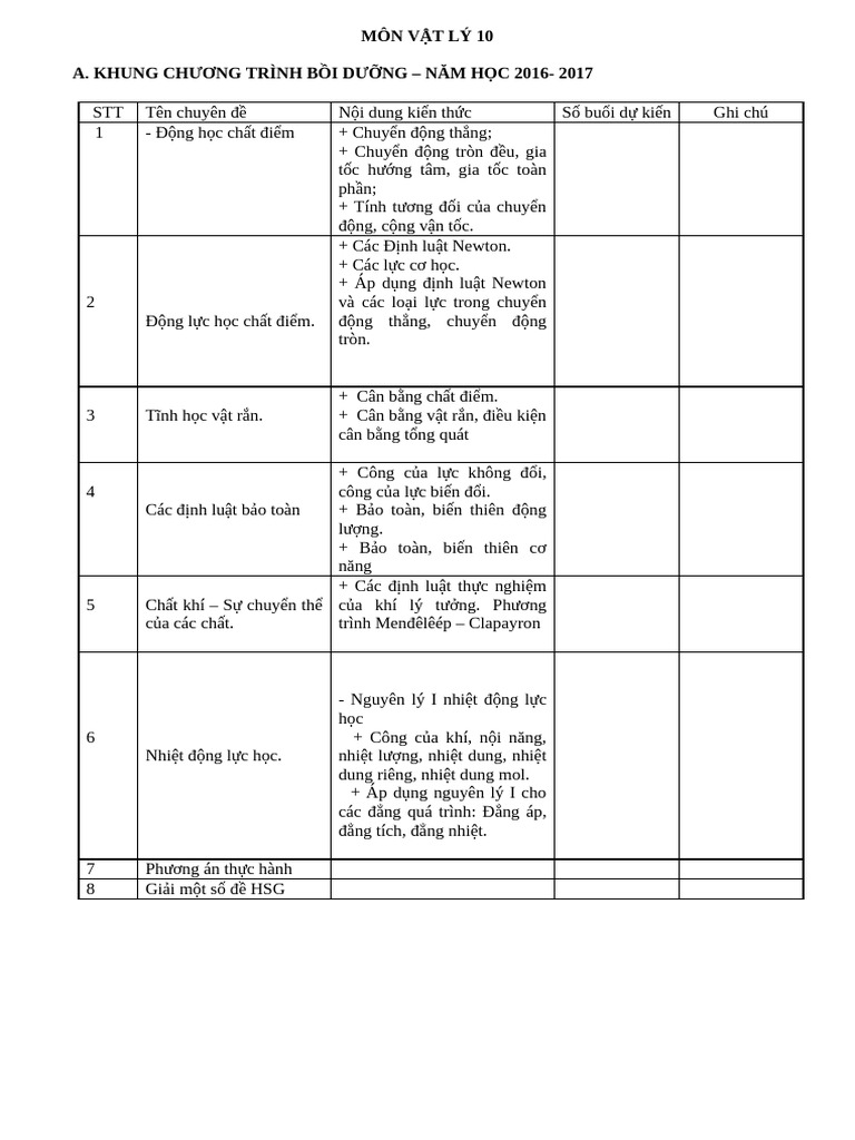 giao an on thi hoc sinh gioi ly 10 | PDF