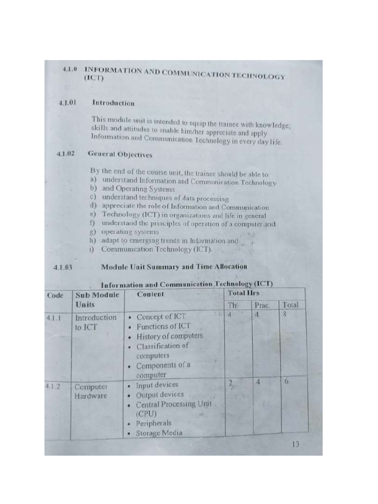 Ict Syllabus | PDF