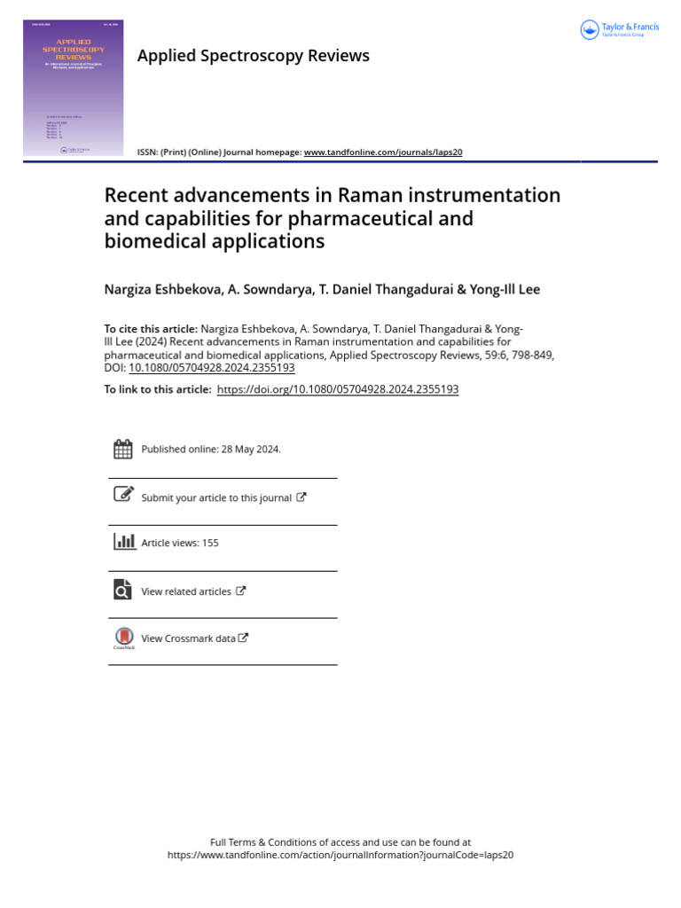 1 Recent Advancements in Raman Instrumentation and Capabilities For ...