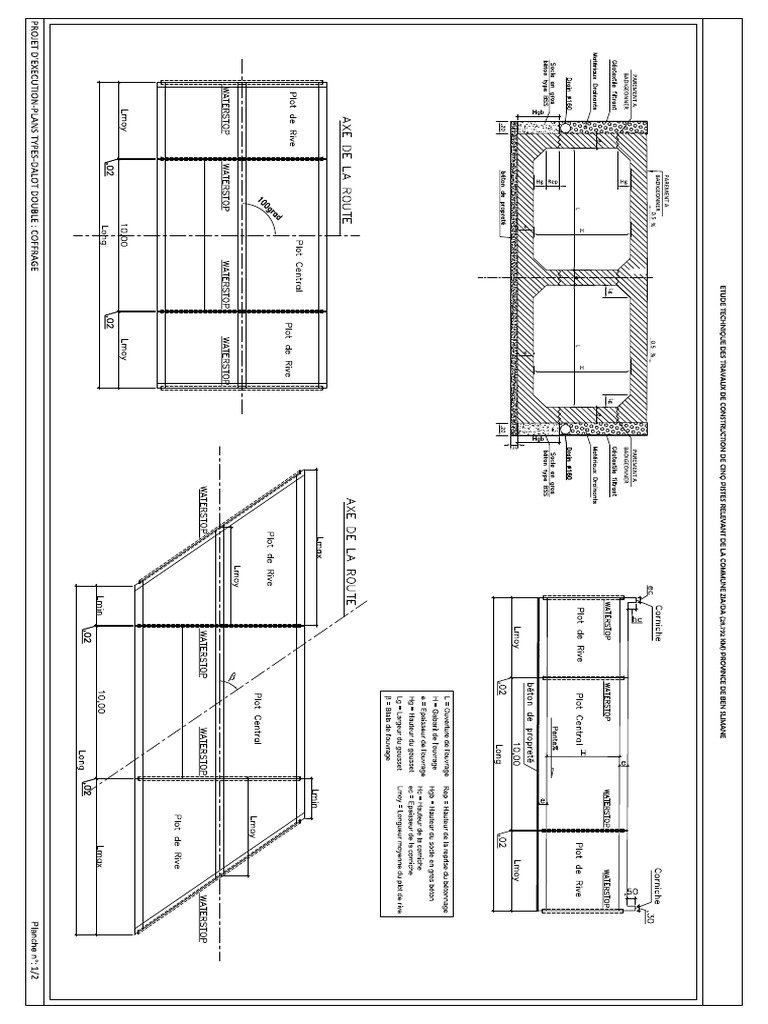 6 2 Plans Types Dalots Coffrage Dalot Double COF | PDF