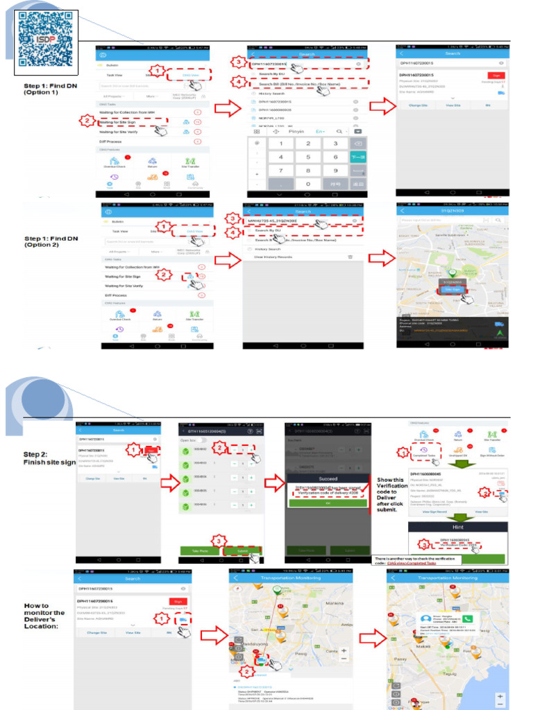 10. How to Do Site Sign and View Deliver's Location With ISDP Mobile V1 ...