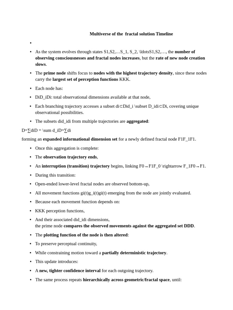 Fractal Solution Timeline Dynamics | PDF | Perception | Determinism