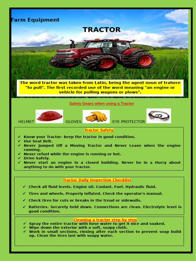 Tractor Safety and Maintenance Guide | PDF