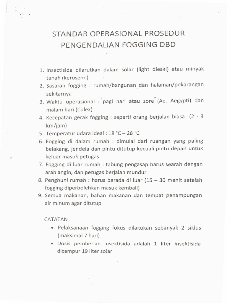 SOP Fogging | PDF