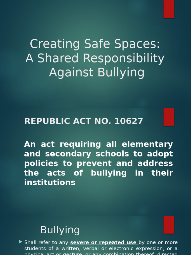 Creating Safe Spaces | PDF | Bullying | Harassment