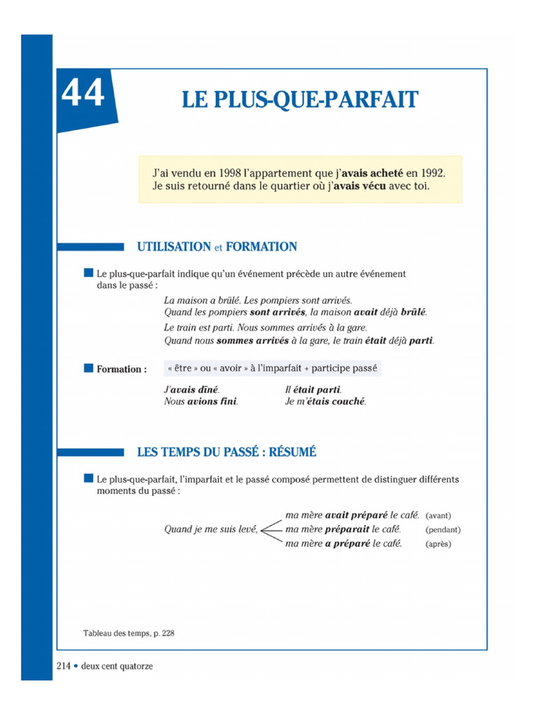 Plus Que Parfait | PDF