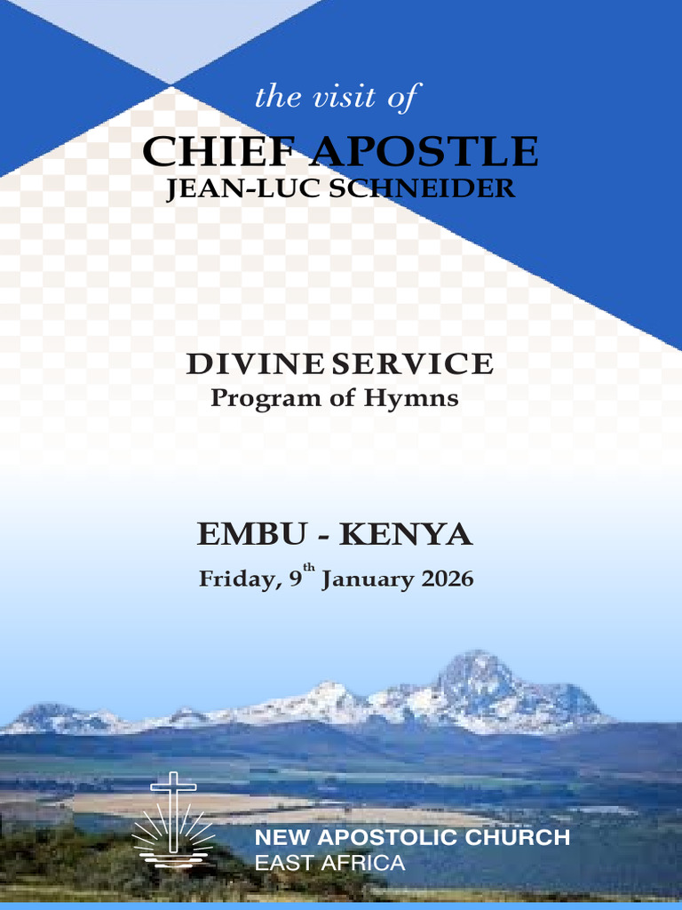 Program [Revised] of Hymns-Embu Divine Service 9th January 2026 | PDF