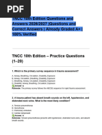 TNCC 9th Edition Exam Study Guide | PDF | Major Trauma | Emergency ...