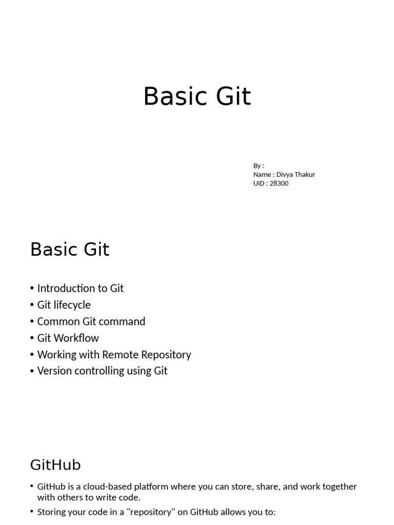 Basic Git | PDF | Shell (Computing) | Computer File