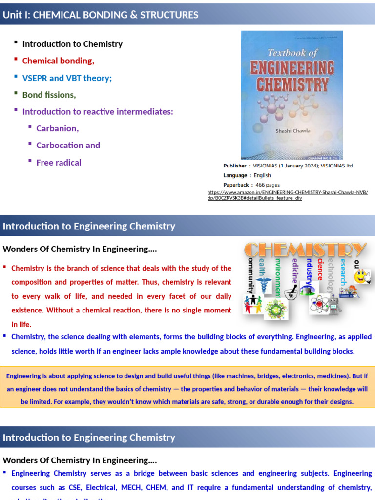 Unit 1; Chemical Bonding & Structures | PDF | Chemical Bond | Ionic Bonding