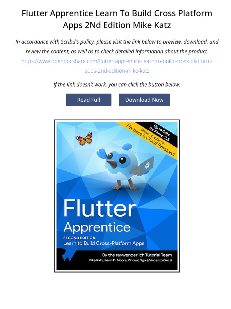 Flutter Apprentice Learn to Build Cross Platform Apps 2nd Edition Mike ...
