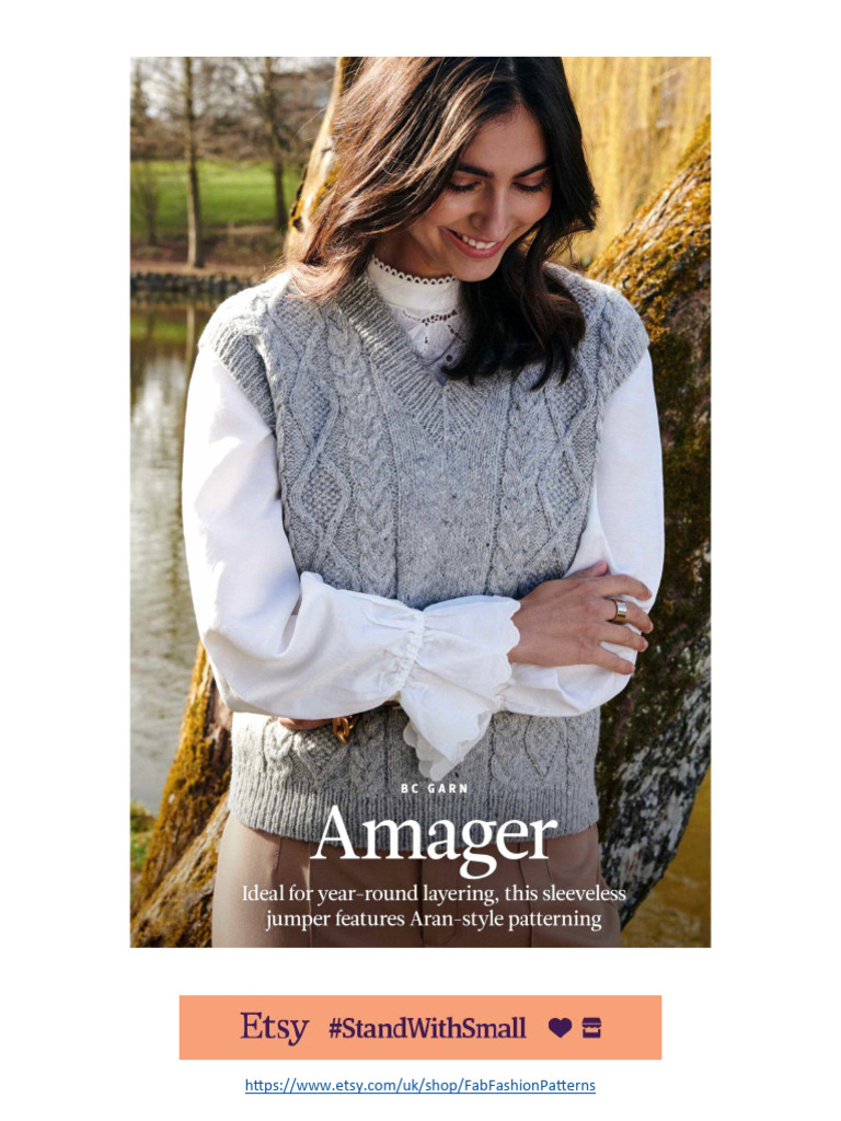 Tweedy Slip Over Knitting Pattern | PDF