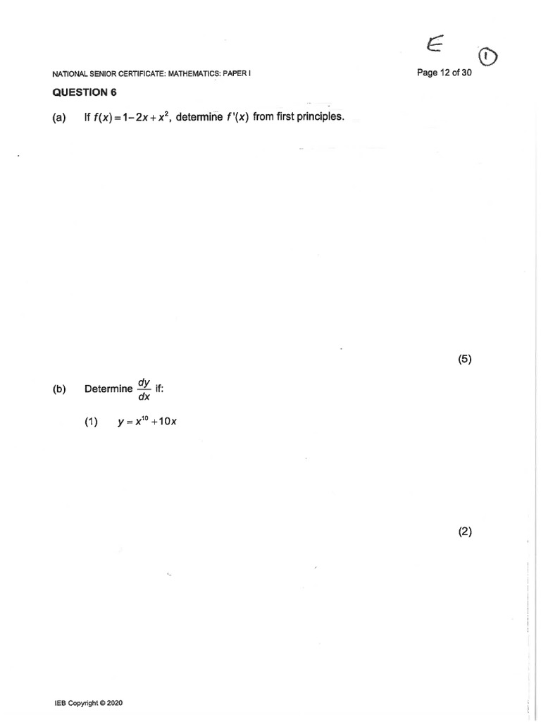 Maths P1 - E (1) | PDF