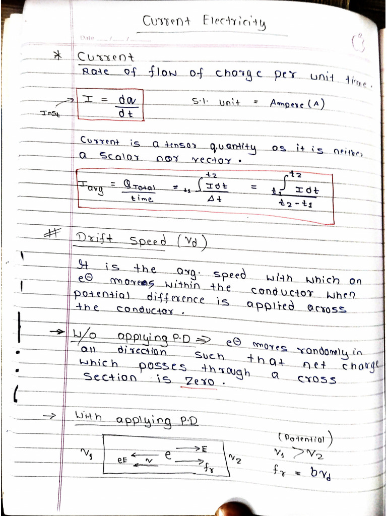 Current Electricity Class 12 Notes | PDF