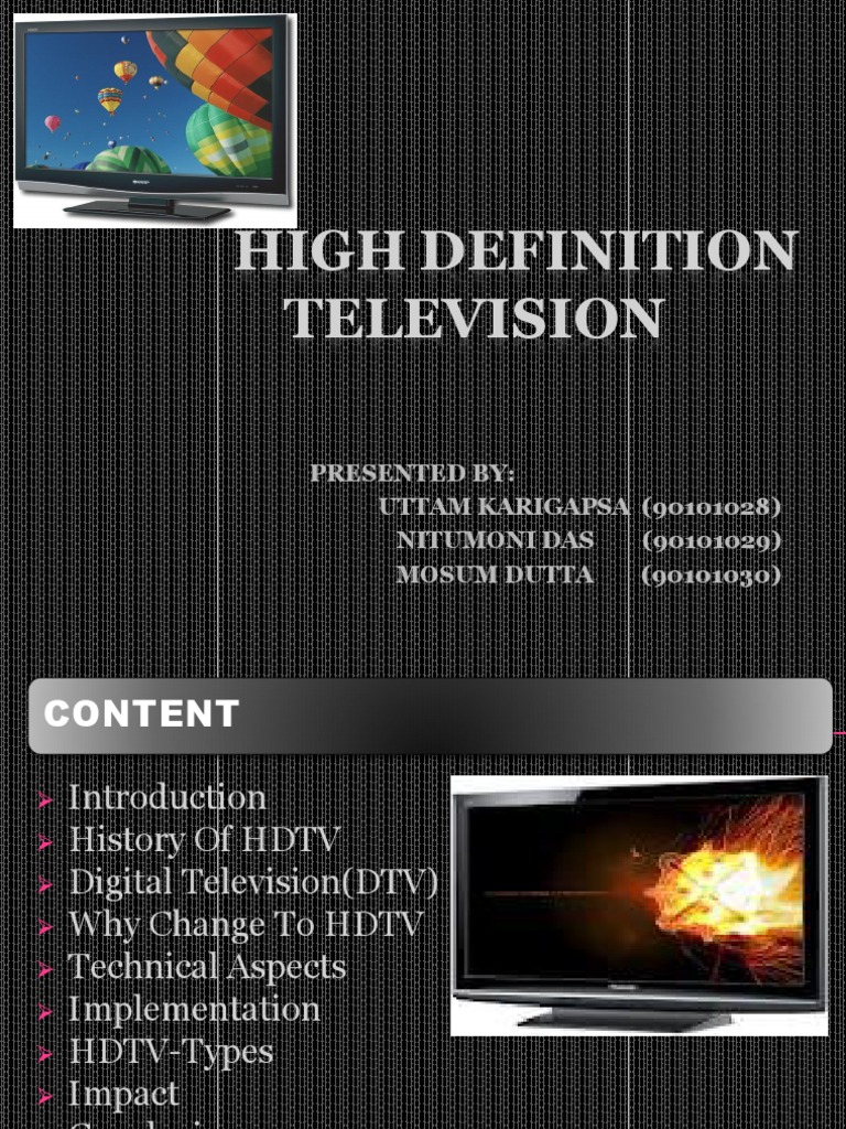 Understanding High Definition Television | PDF | High Definition ...