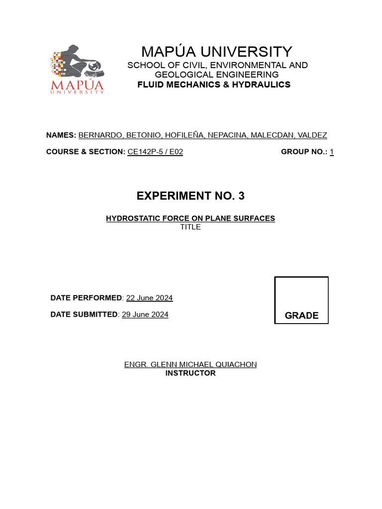 Lab Report 3 | PDF | Pressure | Force