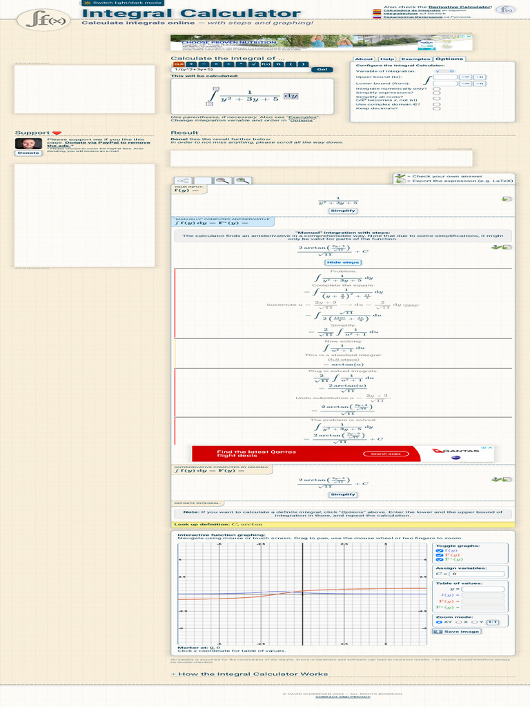 Integral Calculator for Functions | PDF | Integral | Function (Mathematics)
