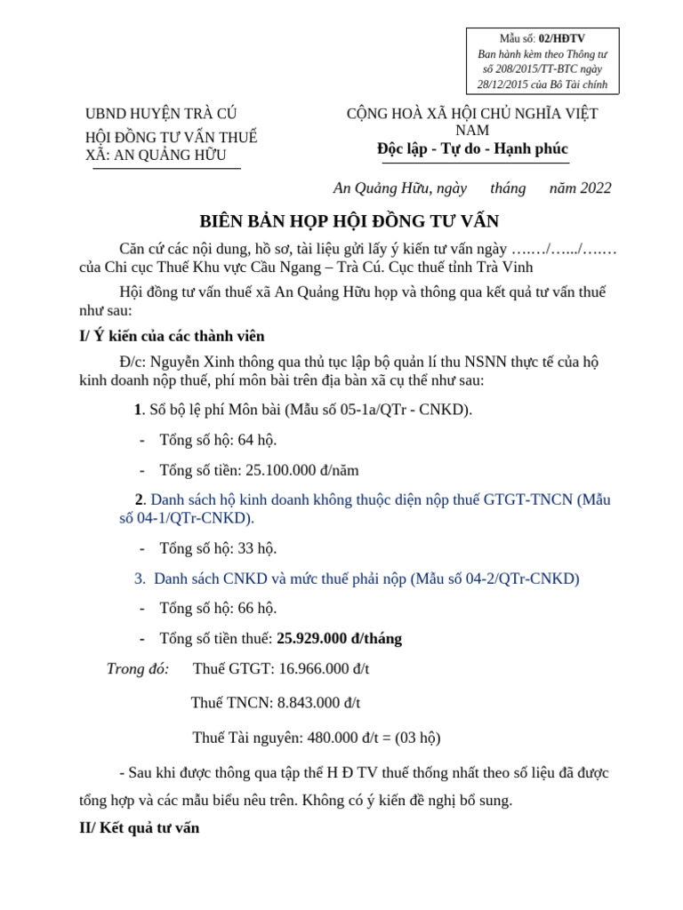3-Bien ban tu van AQH 21 (28-12-2015) - Copy - Copy | PDF
