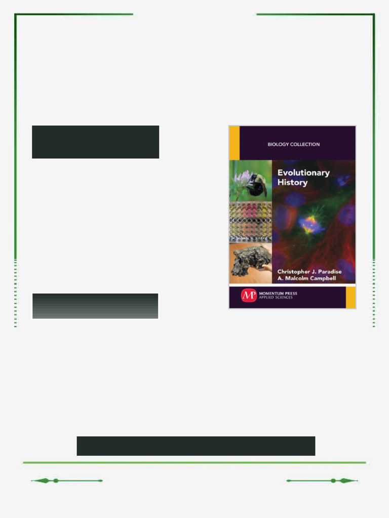 Evolutionary History 2nd Edition Christopher J. Paradise ebook early preview pdf | PDF ...
