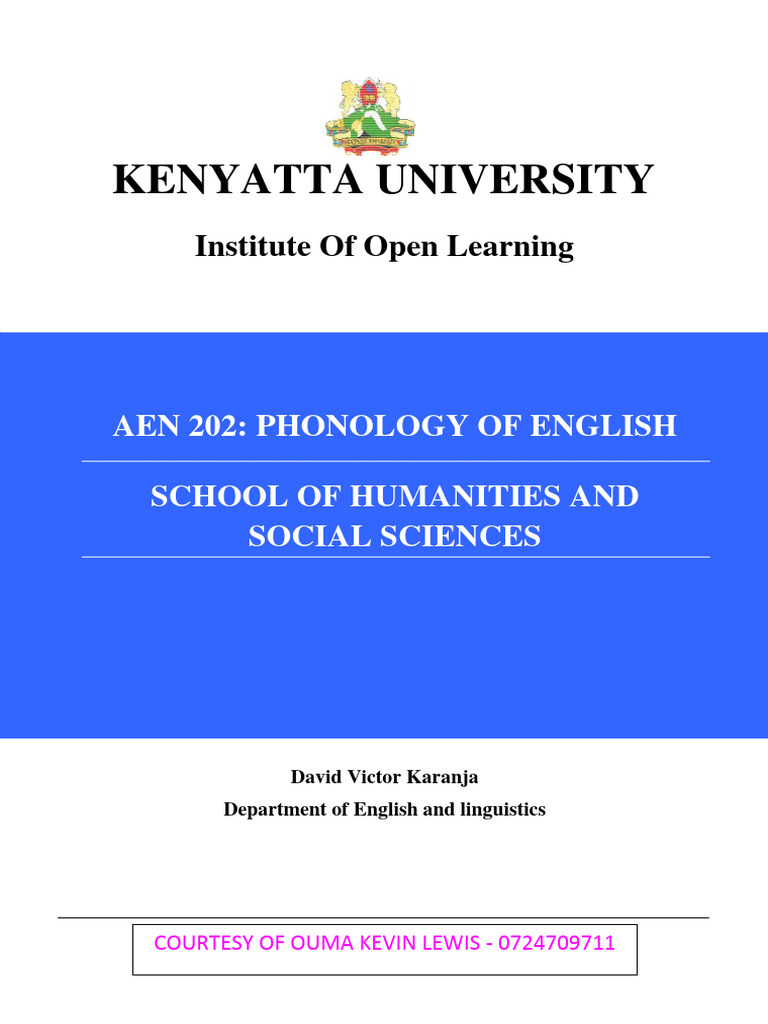 English Phonology Course Overview | PDF | English Language | Consonant
