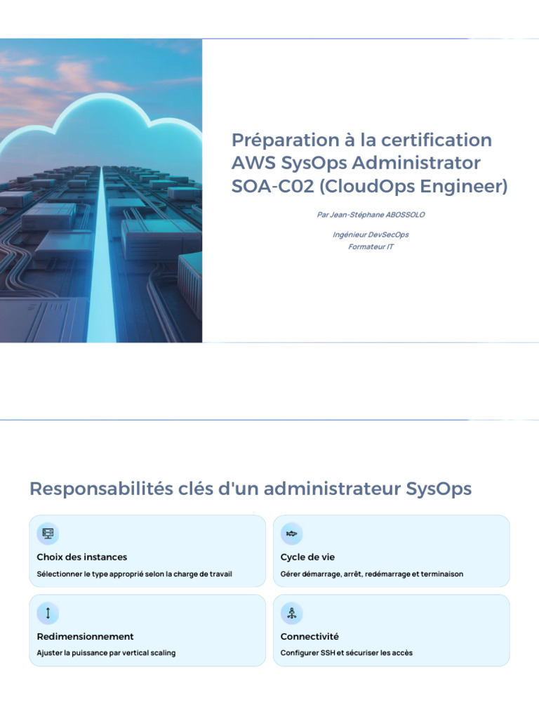 Guide de préparation AWS SysOps SOA-C02 | PDF | Enveloppe de protection ...