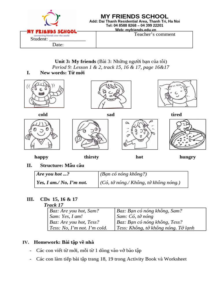 Unit 3-Lesson 1+2 | PDF