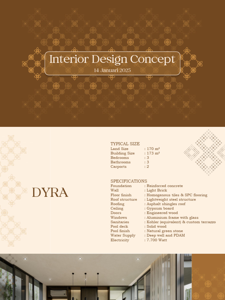 Interior Design Specifications Overview | PDF | Roof | Tile