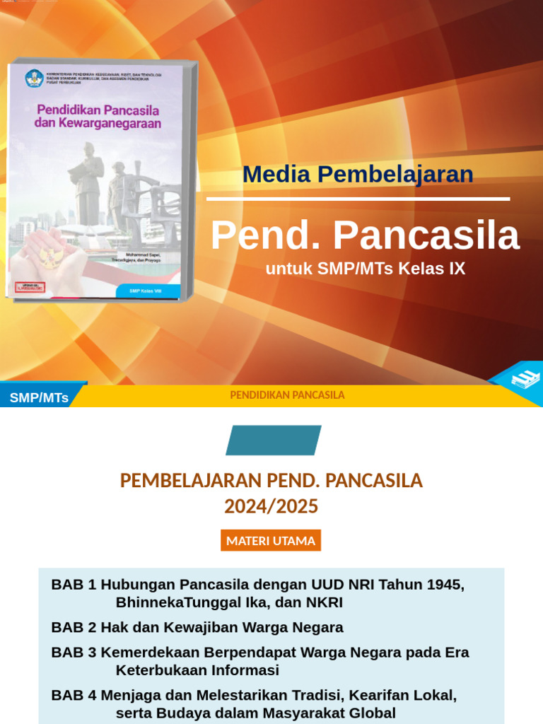 Pend Pancasila Kelas 9 BAB 1 | PDF