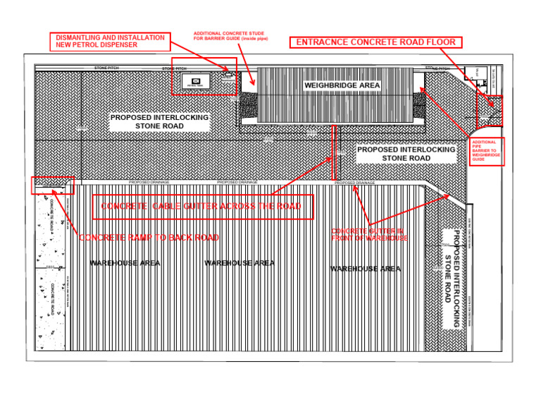 b.drawing Layout Interlocking Paving Floor Newbisco | PDF | Drainage ...