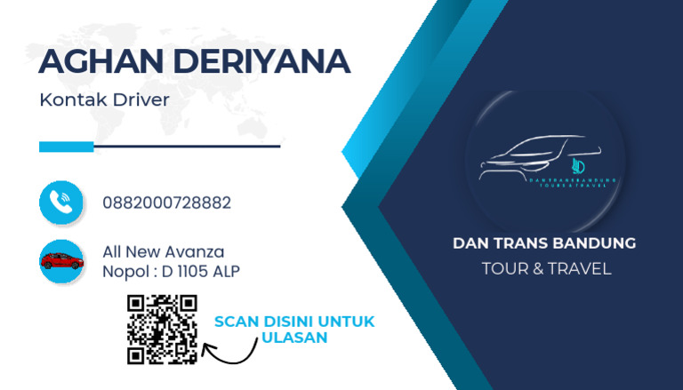 Blue White Gradient Modern Illustrative Simple Personal Business Card | PDF