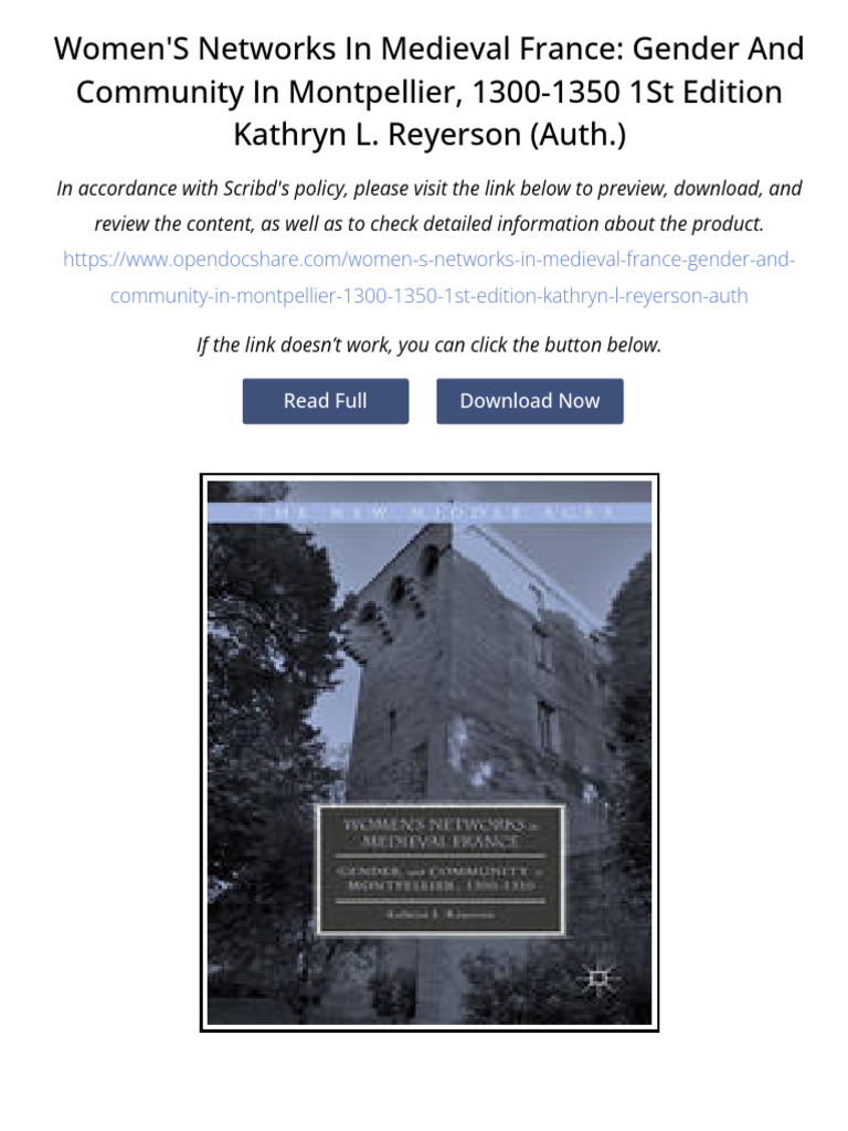 Women's Networks in Medieval France: Gender and Community in ...