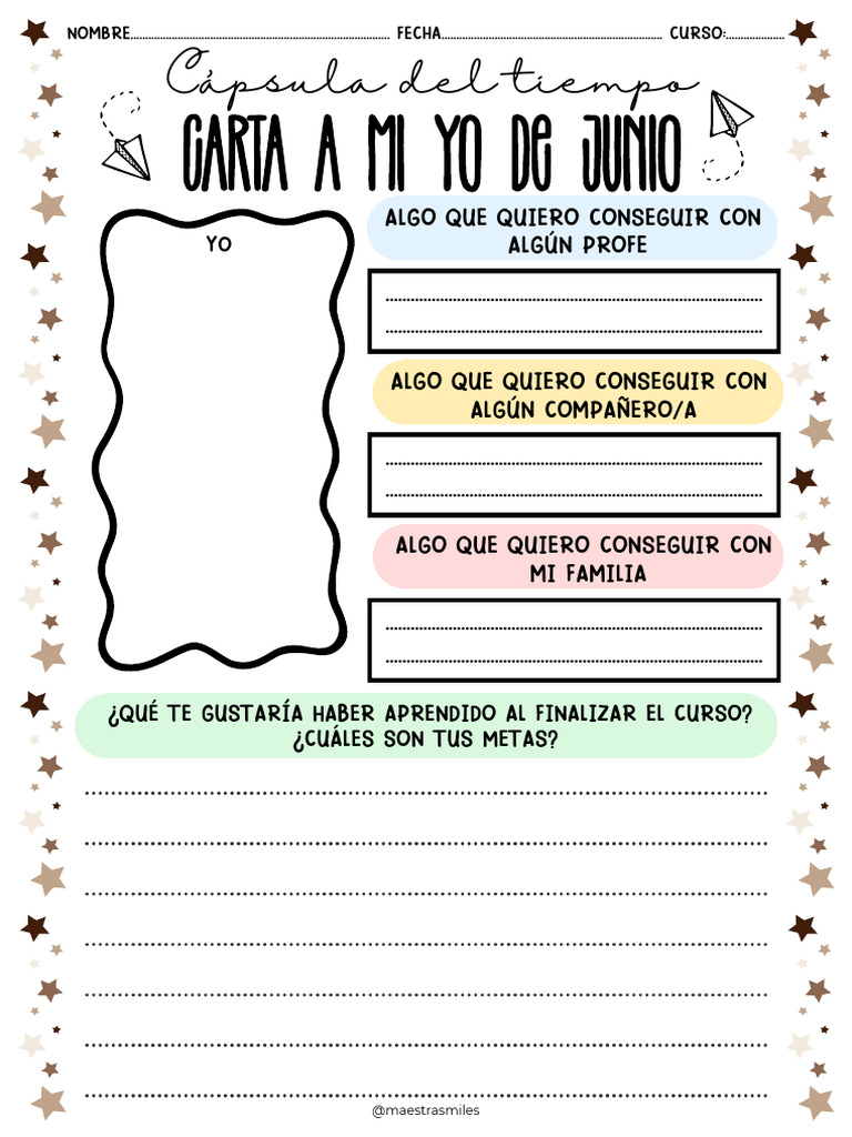 Carta a mi yo del futuro: metas y sueños | PDF