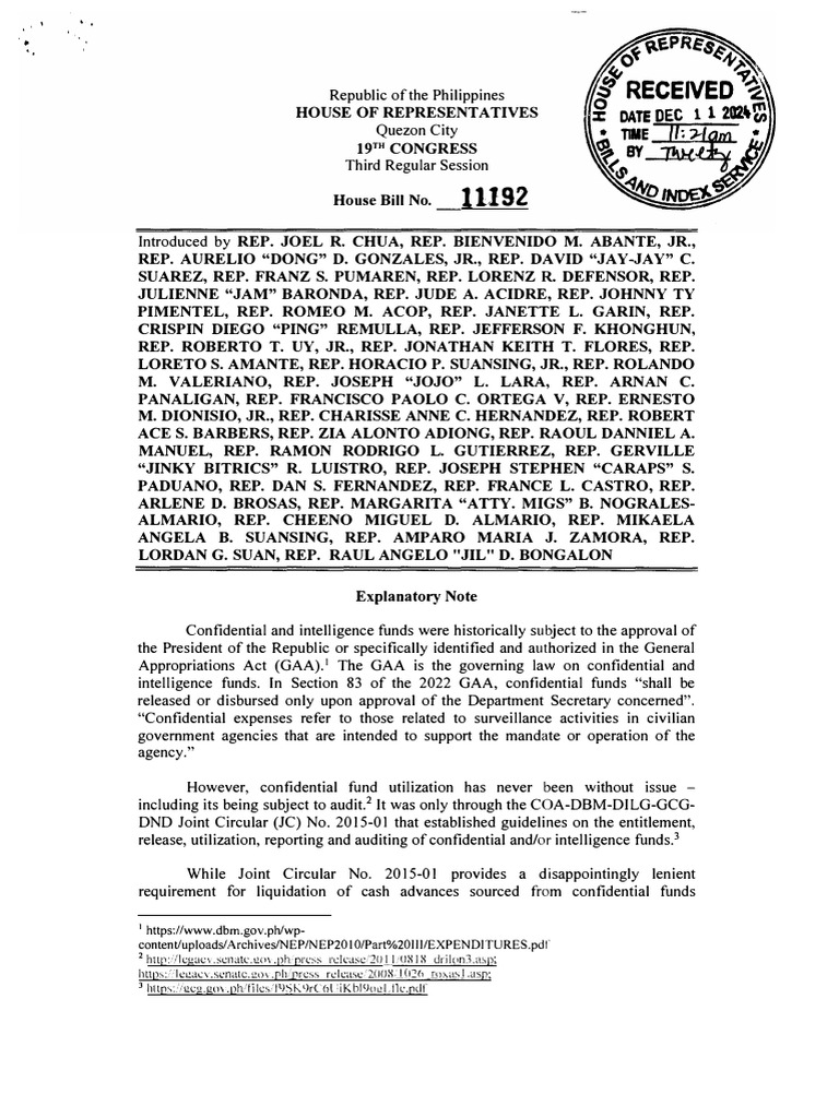 Hb 11192 | PDF | Classified Information | Audit
