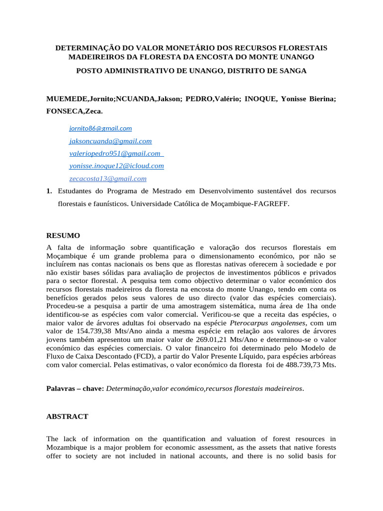 Artigo final Modulo de Economia_ | PDF | Valor Presente líquido | Economia