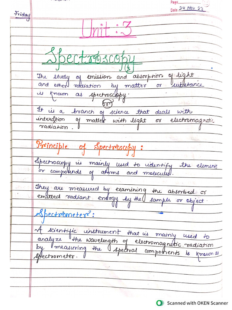 Unit 3 Spectroscopy(at) | PDF
