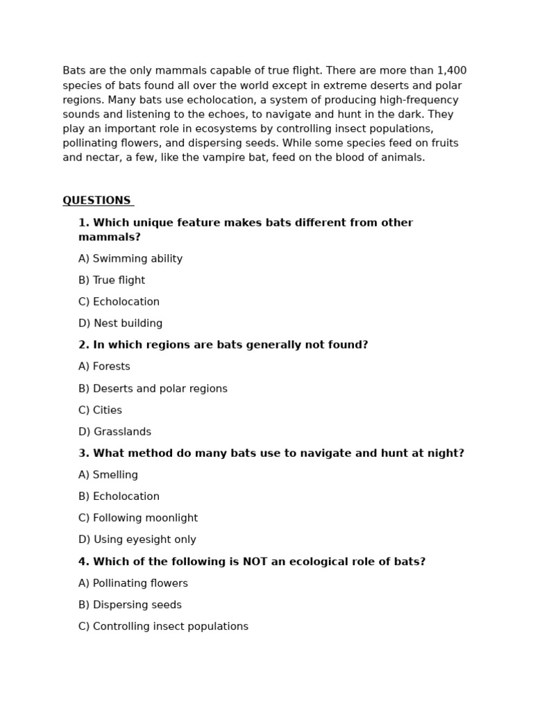 Understanding Bats | PDF