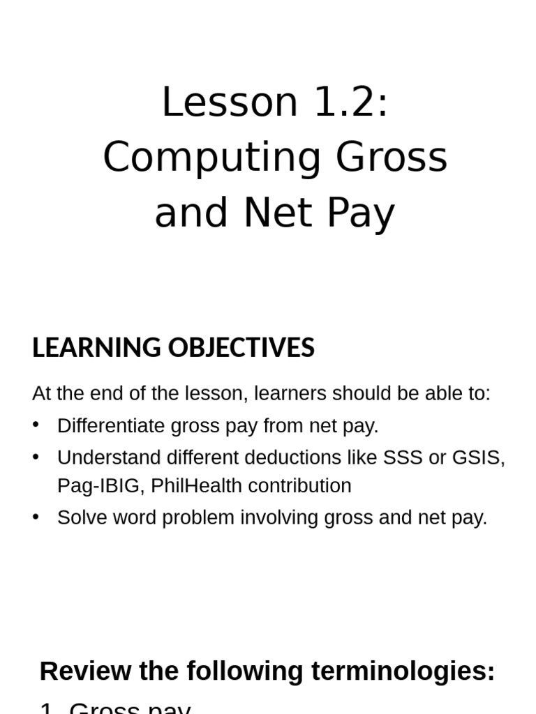 Gross vs. Net Pay: Calculation Guide | PDF | Tax Deduction | Gross Income