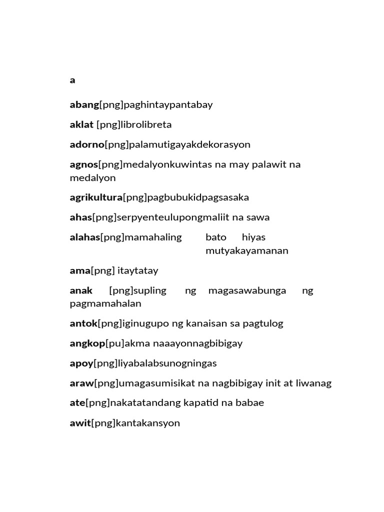 Filipino Dictionary | PDF