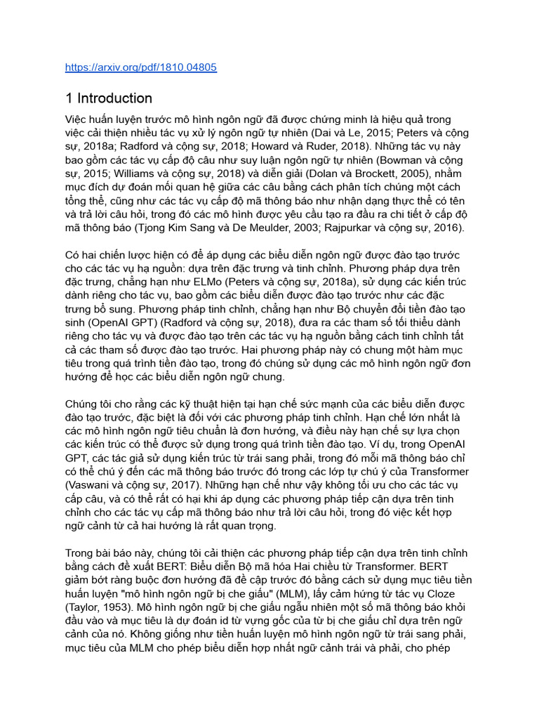 BERT_ Pre-training of Deep Bidirectional Transformers for Language Understanding | PDF