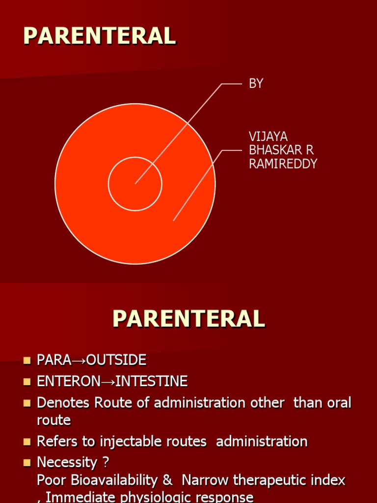PARENTERALS 1 | Pharmaceutical Formulation