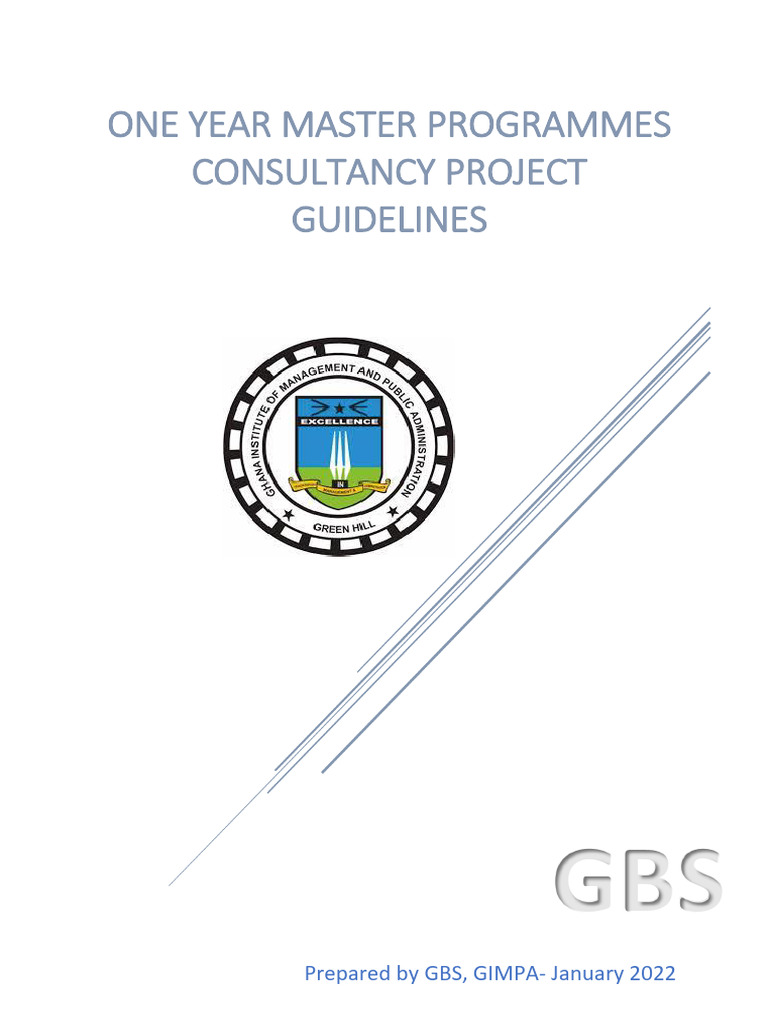 Gbs Project Report Guidelines One Year Masters | PDF | Apa Style