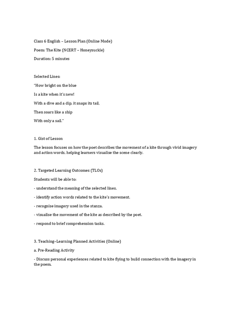 The Kite Lesson Plan.pdf | PDF
